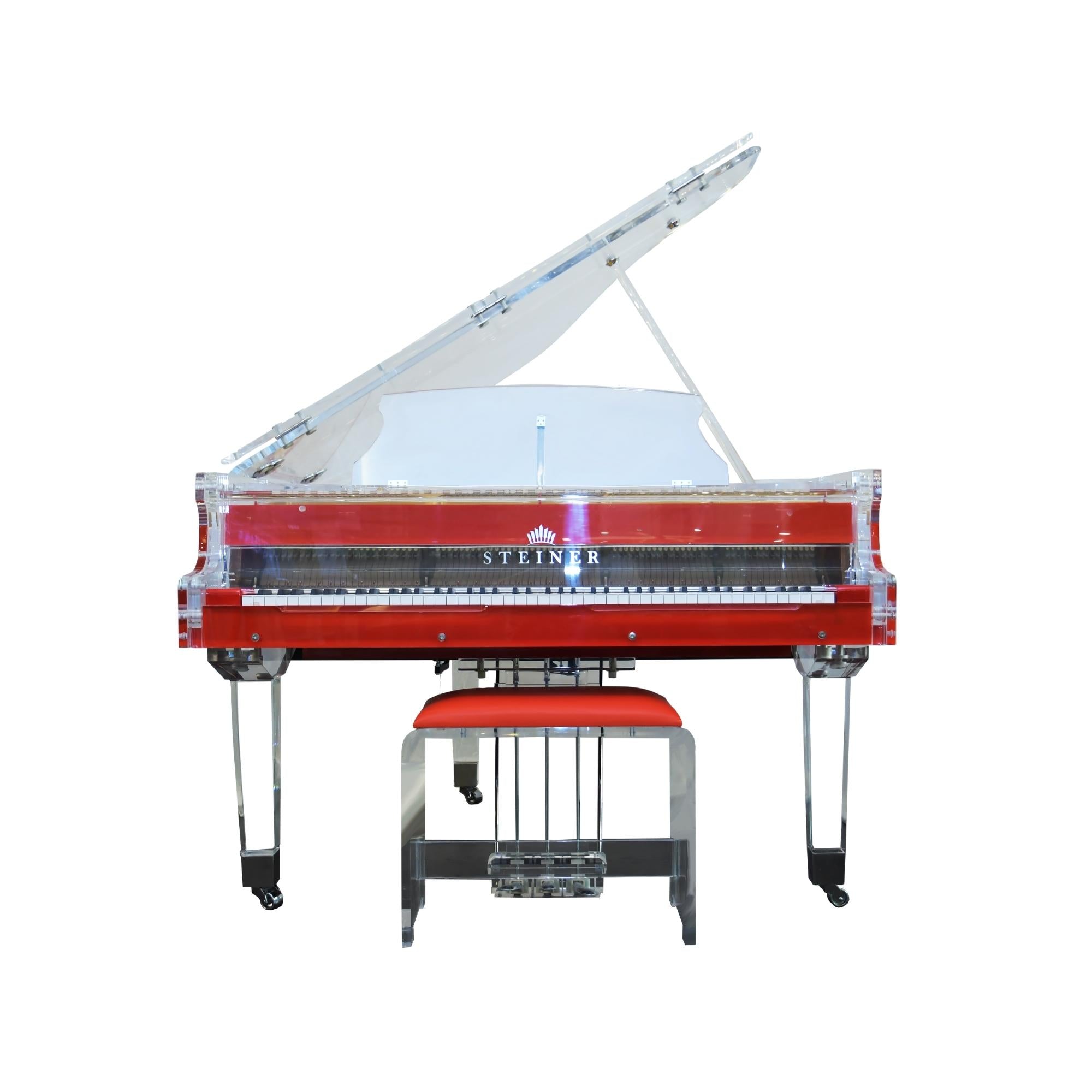 Steiner Crystal Grand Piano With Self Play HG-168A Red | Buy Steiner ...